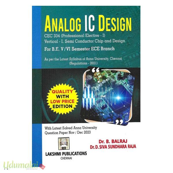 Analog IC Design - Dr.B.பால்ராஜ் , Dr,D.சிவ சுந்தர் ராஜா, Buy tamil book Analog Ic Design online ...