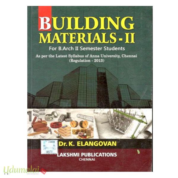 Building Materials - II (Building Materials and Construction II) - Dr ...