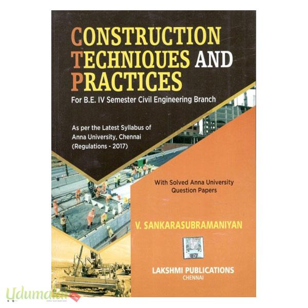 Construction Techniques and Practice - V. சங்கர சுப்ரமணியன், Buy tamil ...
