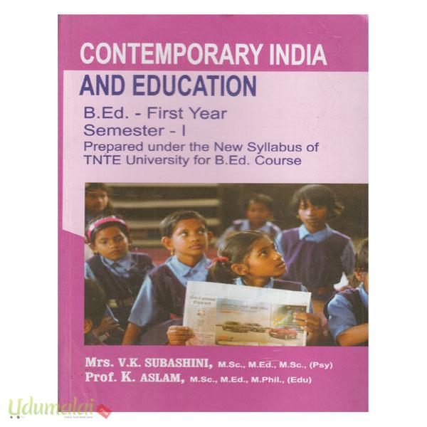 Contemporary India And Education (B.Ed. First Year Semester -1) - Prof ...