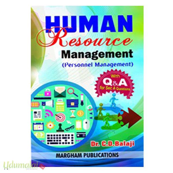 Human Resource Management (Dr. C. D. Balaji ) - Dr. C. D. Balaji , Buy ...
