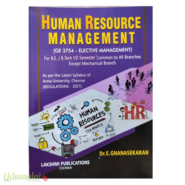Human Resource Management(Dr.E. Gnanasekaran) - Dr.E. ஞானசேகரன் , Buy tamil book Human Resource ...