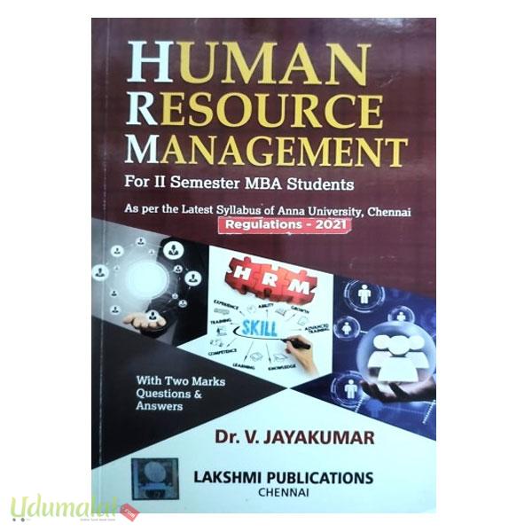 Human Resource Management(Dr. V.Jayakumar) - Dr. V.ஜெயகுமார், Buy tamil ...