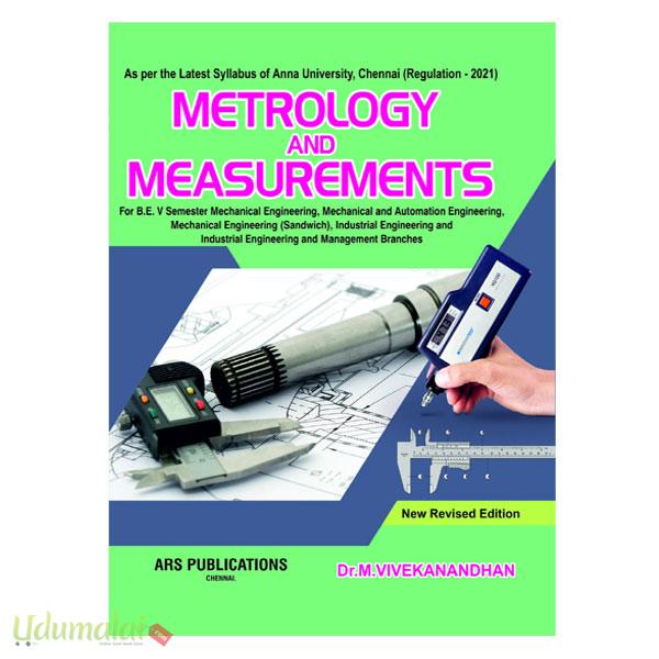 Metrology and Measurements(R -21) (5th Mech) - Dr.M.Vivekanandhan, Buy tamil book Metrology And ...