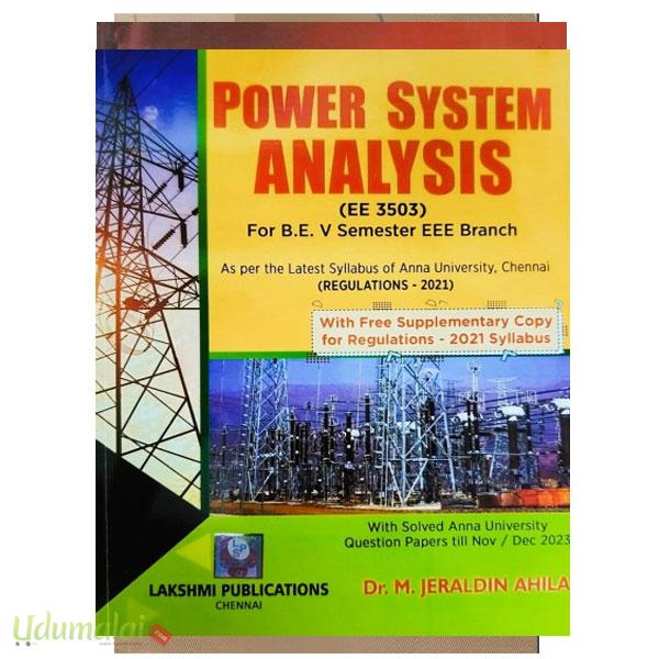 Power System Analysis - M.ஜெரால்தீன் அஹிலா, Buy tamil book Power System ...