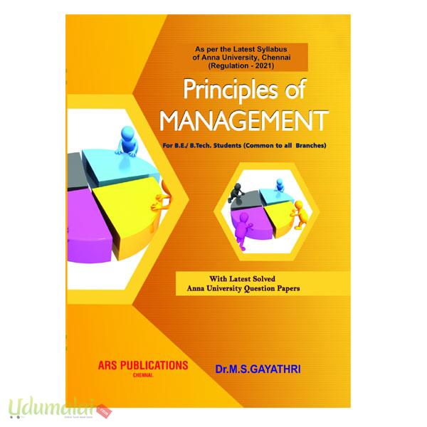 Principles of Management (R- 21) (7th CSE) - Dr.M.S.Gayathri, Buy tamil ...