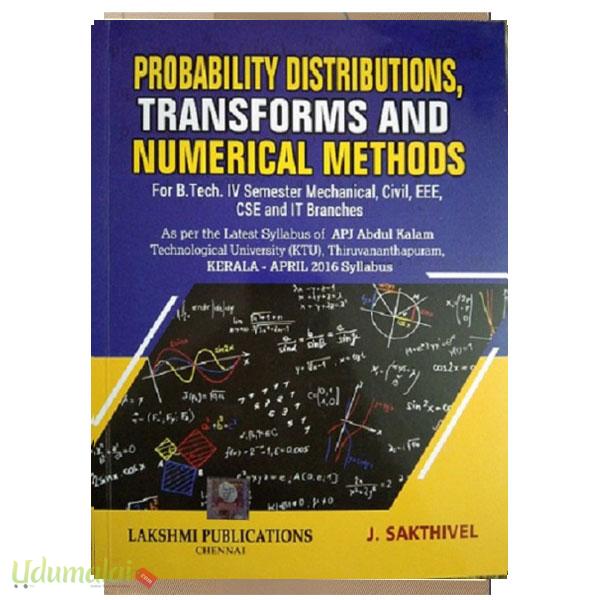 Probability Distributions, Transforms And Numerical Methods - J. சக்திவேல், Buy tamil book ...