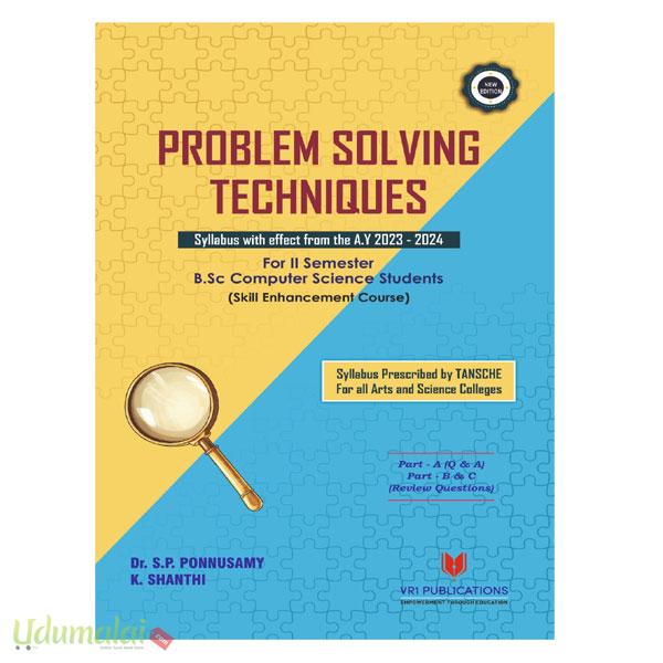 Problem Solving Techniques - Dr SP Ponnusamy, K Shanthi, Buy tamil book Problem Solving ...