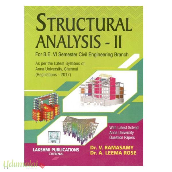 Structural Analysis II - Dr.V. ராமசாமி Dr.A. லீமா ரோஸ், Buy tamil book Structural Analysis Ii ...