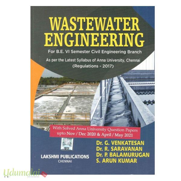 Wastewater Engineering - Dr. G. வெங்கடேசன் Dr. R. சரவணன், Buy tamil ...